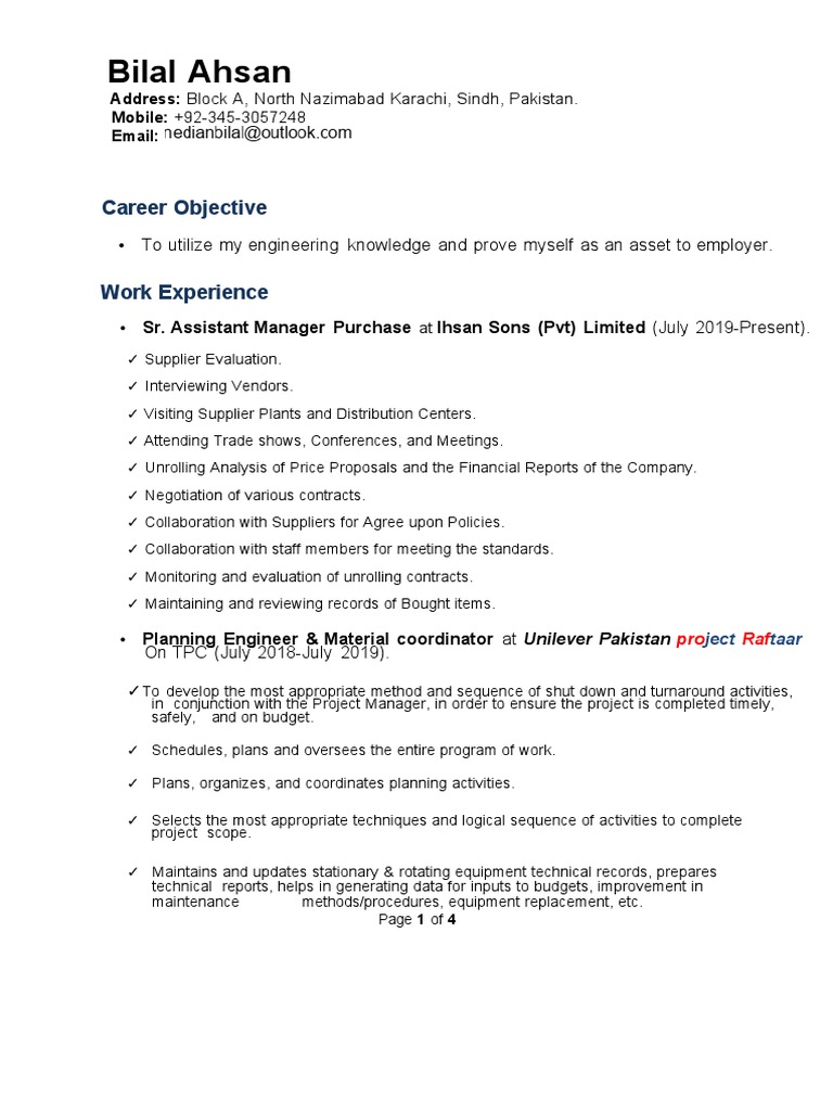 Bilal CV | PDF | Business | Business Process