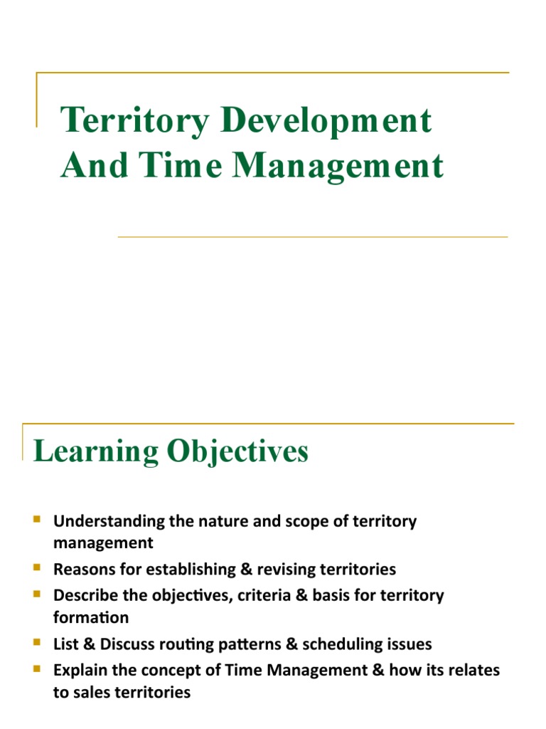 Effective Territory Management Strategies | PDF | Sales | Business ...