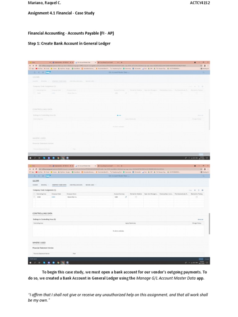 Accounts Payable Case Study Assignment | PDF | Accounts Payable ...