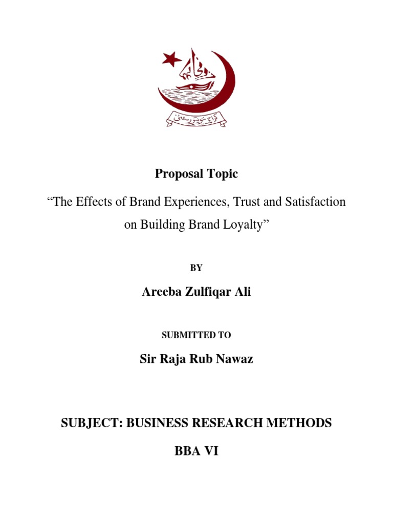 Research Proposal | PDF | Customer Relationship Management | Statistics