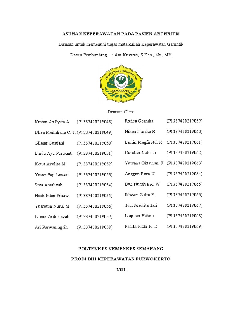 Makalah Gerontik Arthritis Fix | PDF