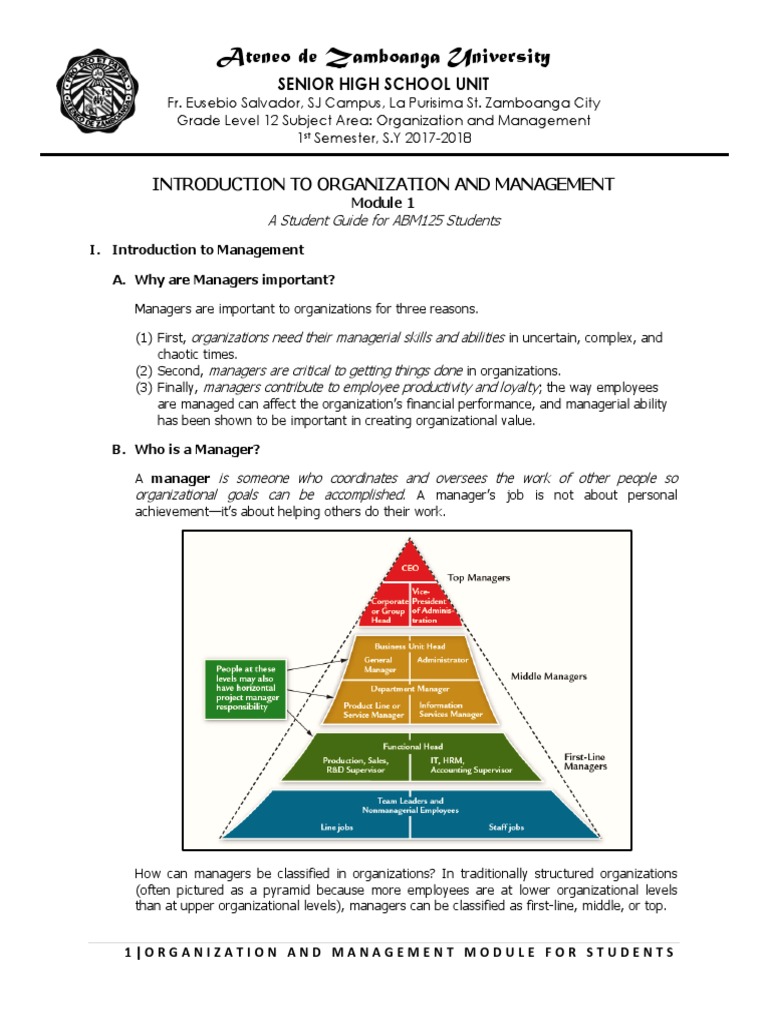 Introduction to Organization Management | PDF | Goal | Science
