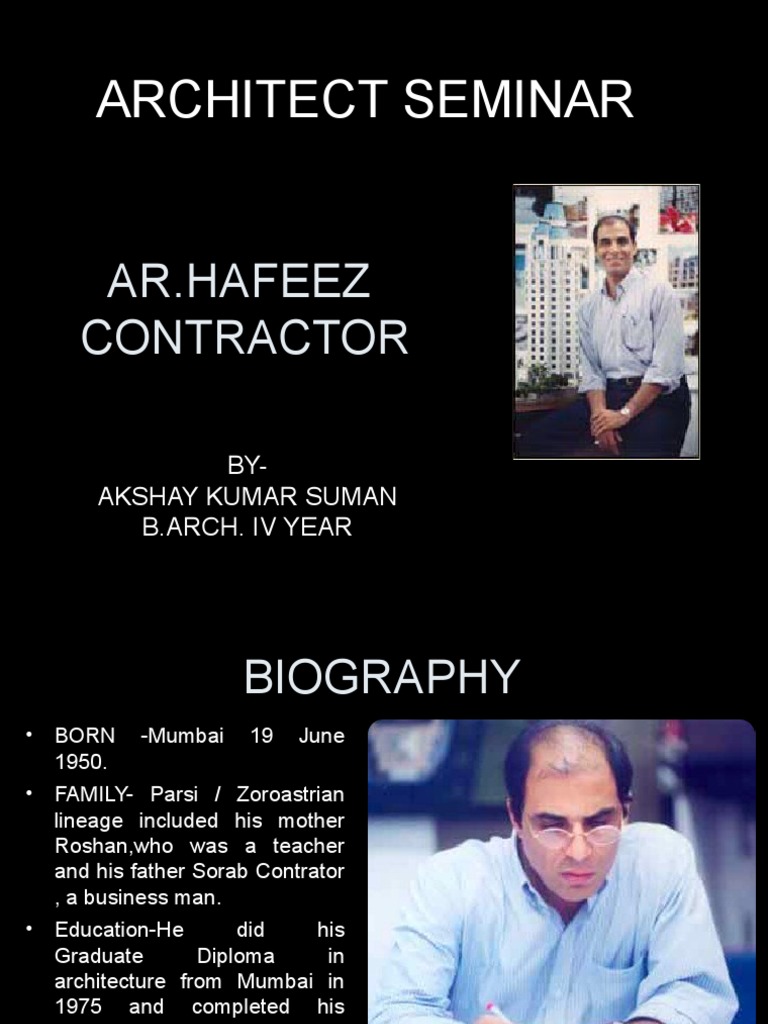 Architect Hafeez Contractor Insights | PDF
