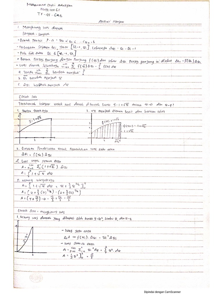 Resume Aplikasi Integral - Muhammad Dyki Adetyan | PDF