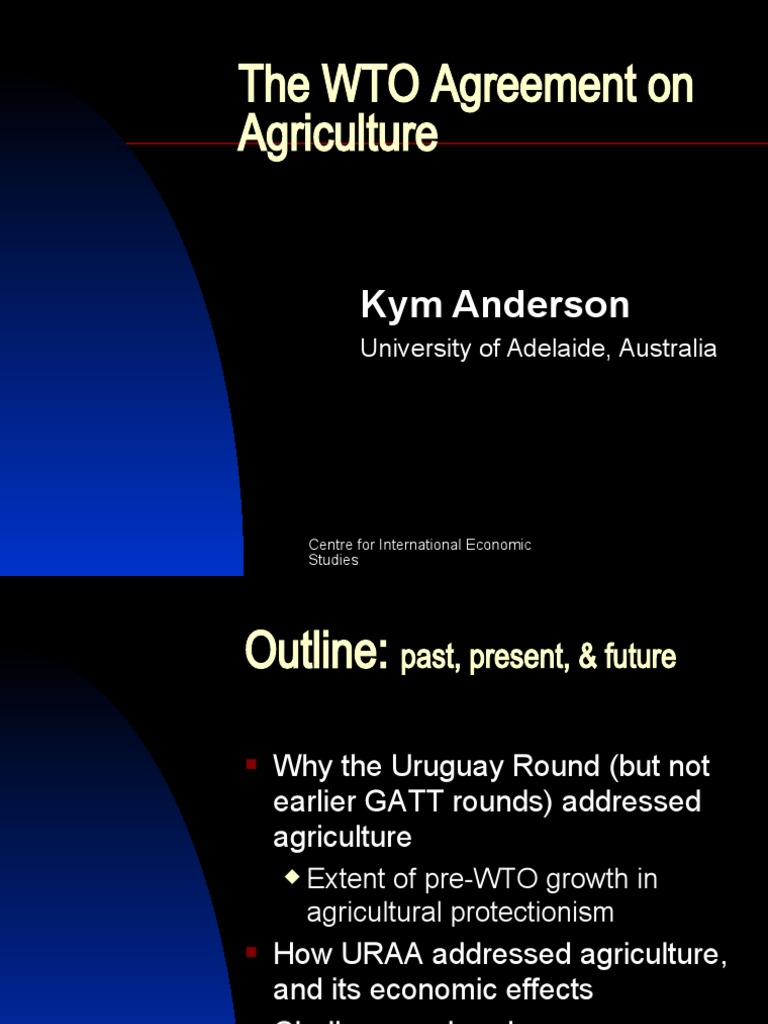 The WTO Agreement On Agriculture | PDF | International Economics | Exports