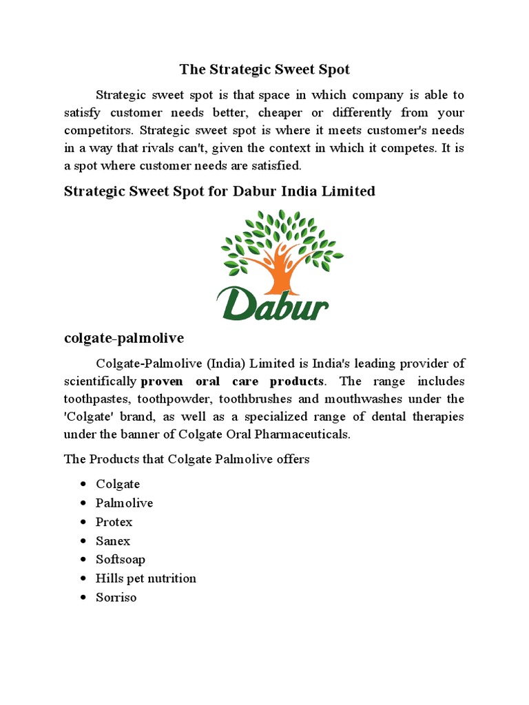 The Strategic Sweet Spot | PDF