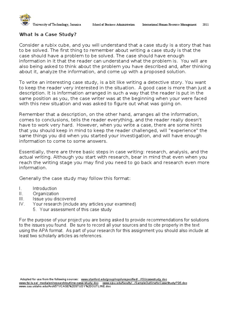 How To Write A Case Study-Draft | PDF | Case Study | Cognition