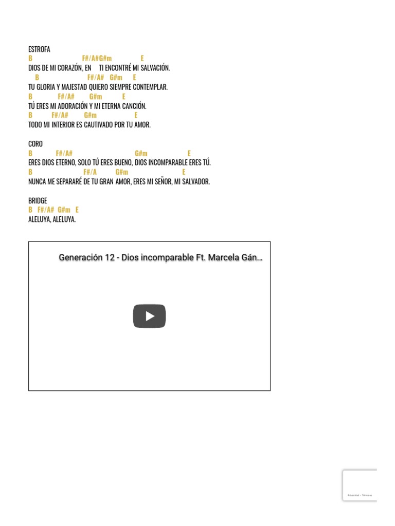 Dios Incomparable | PDF