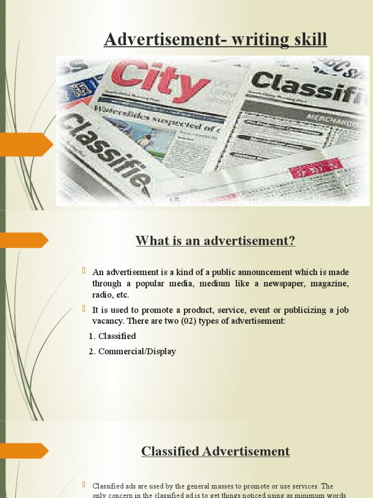 Advertisment Writing Skill | PDF | Advertising | Communication