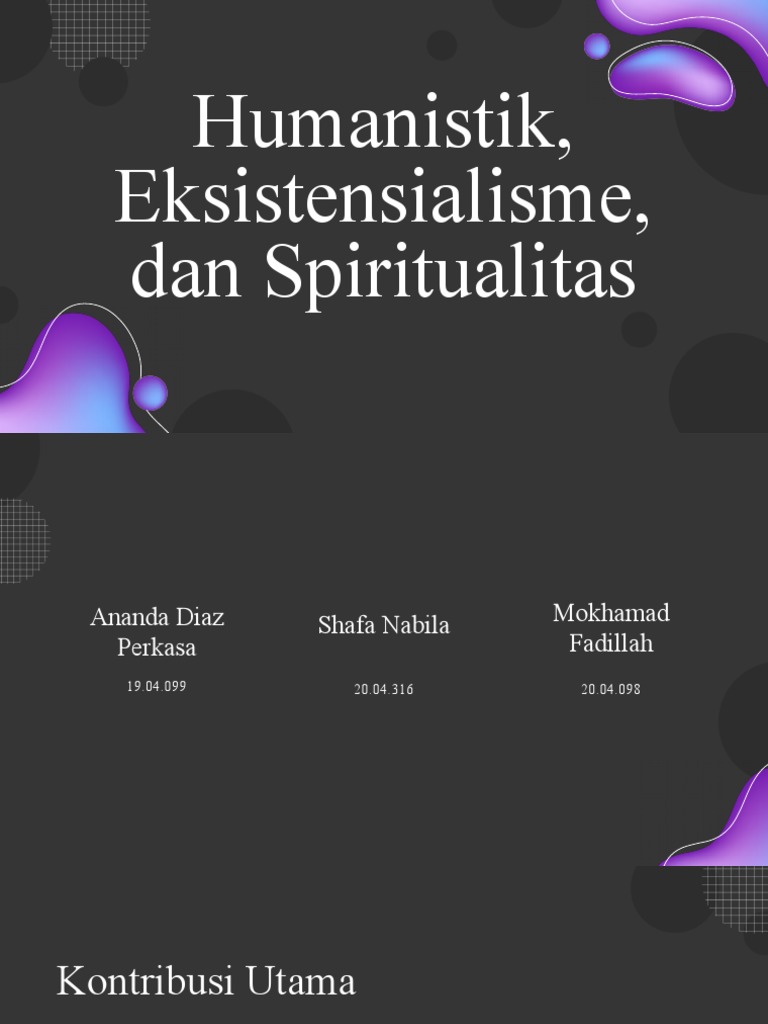 Humanistic Practice, Existentialism, and Spirituality | PDF | Ilmu Sosial