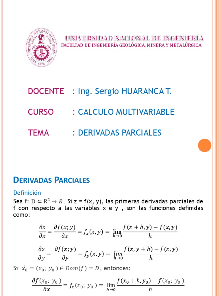 Derivadas Parciales | PDF | Línea (geometría) | Derivado