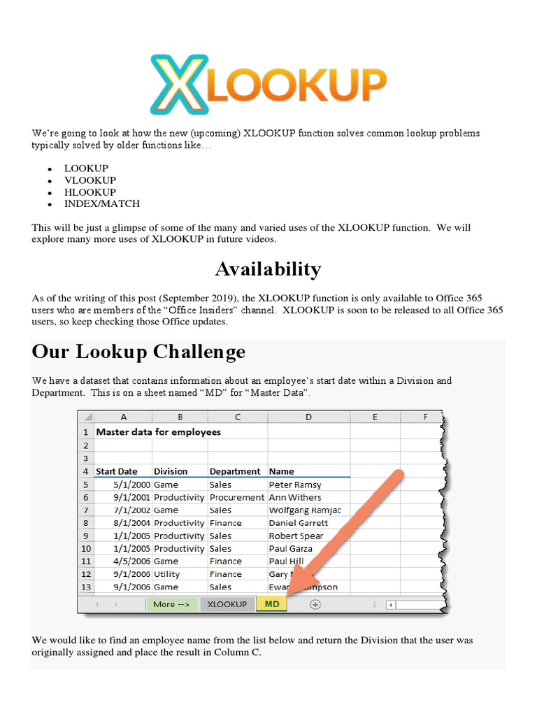 XLookUp - 5 Examples | PDF | Software Development | Computing