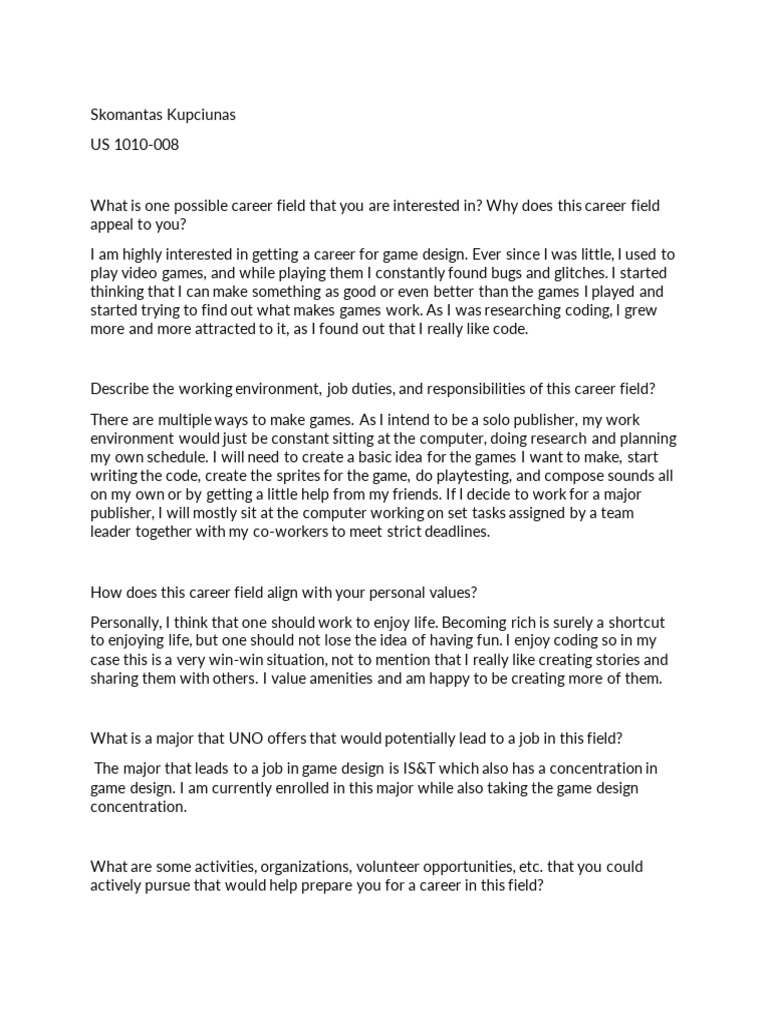 Career Reflection | PDF | Software Bug | Cognition