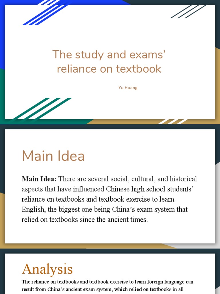 The Study and Exams' Reliance On Textbook | PDF | Test (Assessment ...