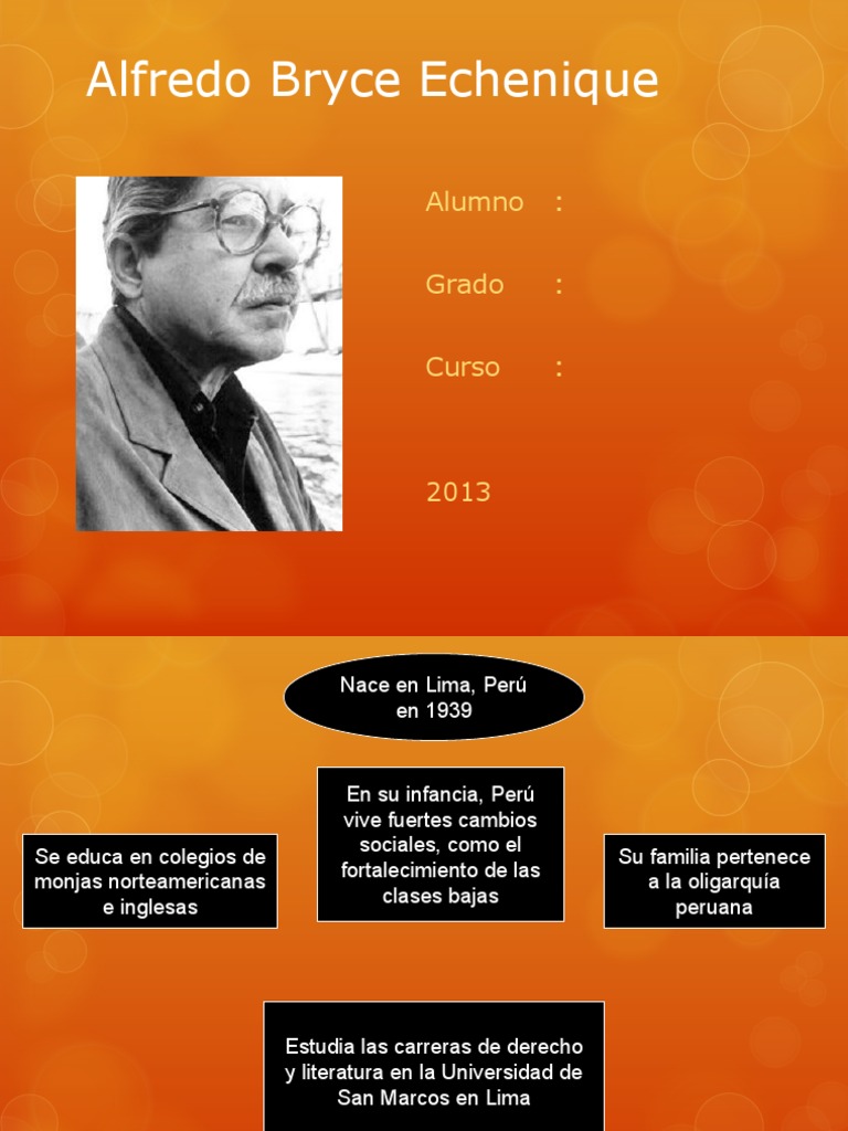 Biografía y obras de Alfredo Bryce Echenique | PDF | Perú