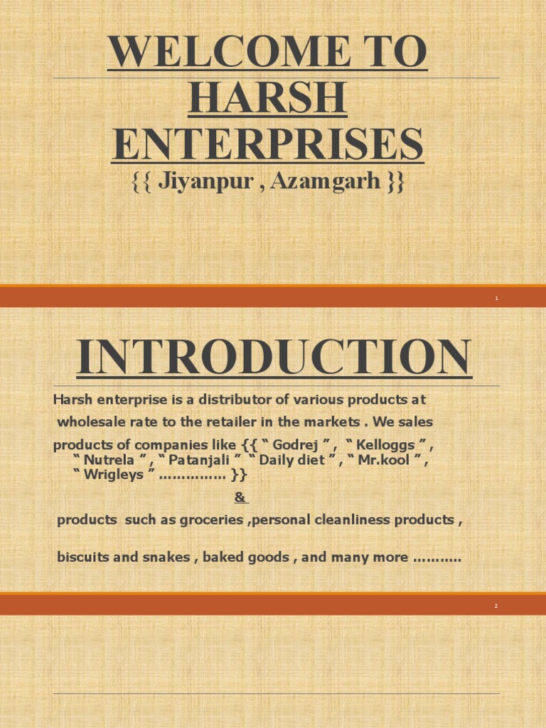 Welcome To Harsh Enterprises: ( (Jiyanpur, Azamgarh) ) | PDF