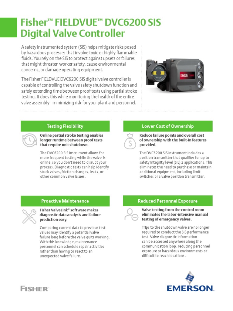 Fisher Fieldvue DVC6200 SIS Digital Valve Controller: Lower Cost of ...