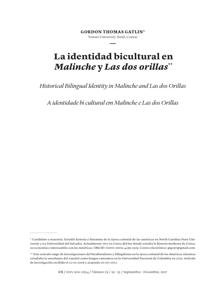 Malinche Biculturalismo | PDF | Historiografía | Novelas