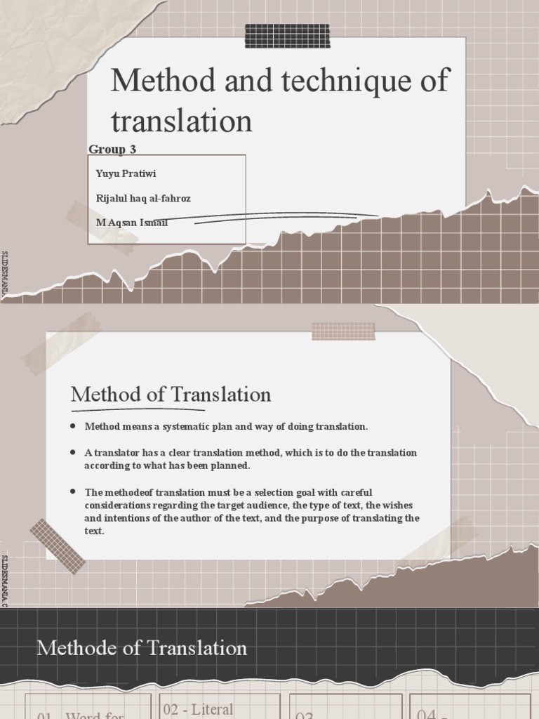 Method and Techniques of Translation | PDF | Translations | Linguistics