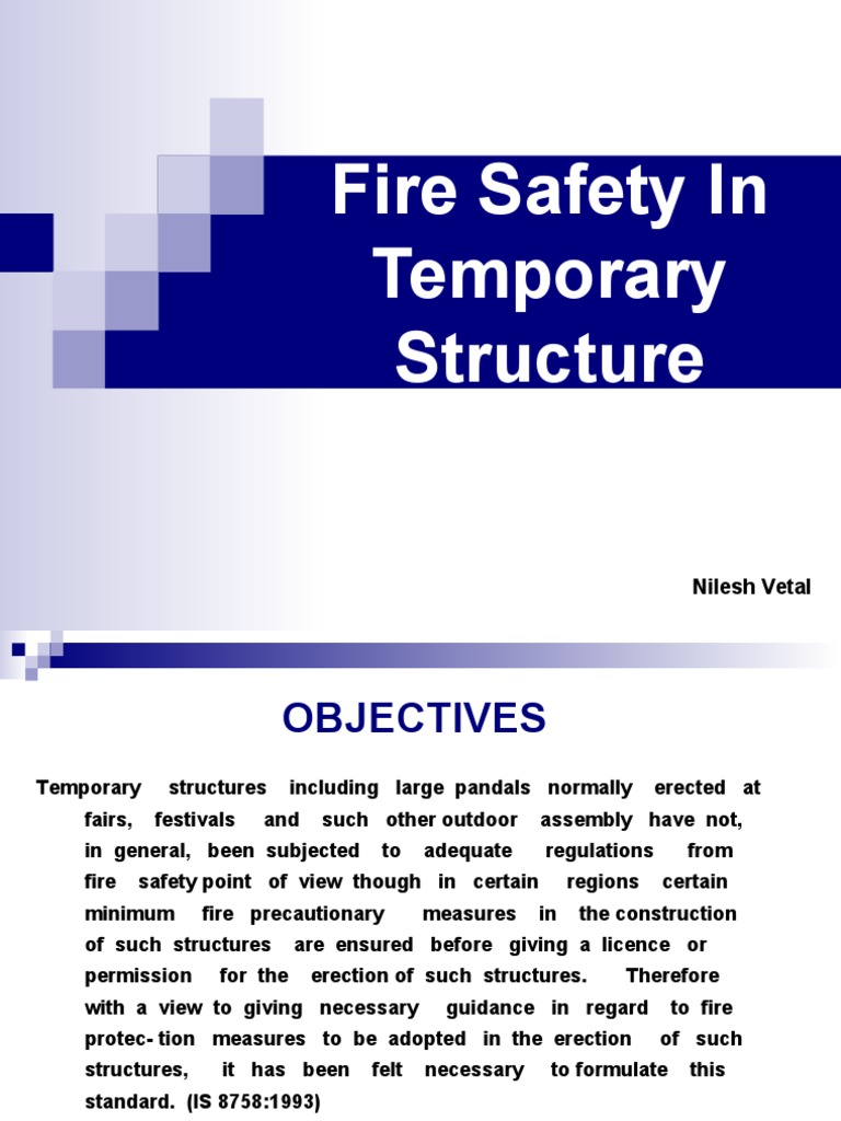 Fire Safety in Temporary Structure | PDF