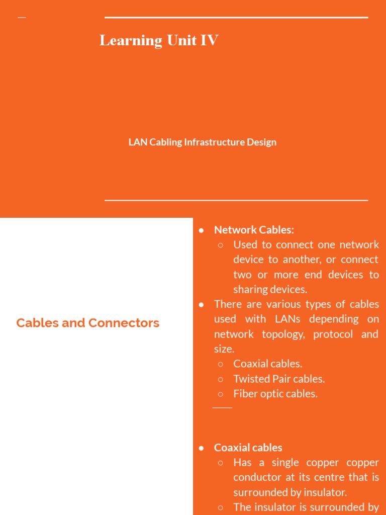 CS243 - Learning Unit I LAN Cabling Infrastructure Design | PDF ...