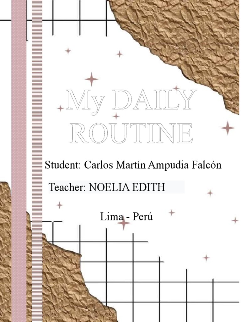 Week 2 Task Assignment My Daily Routine Pdf 