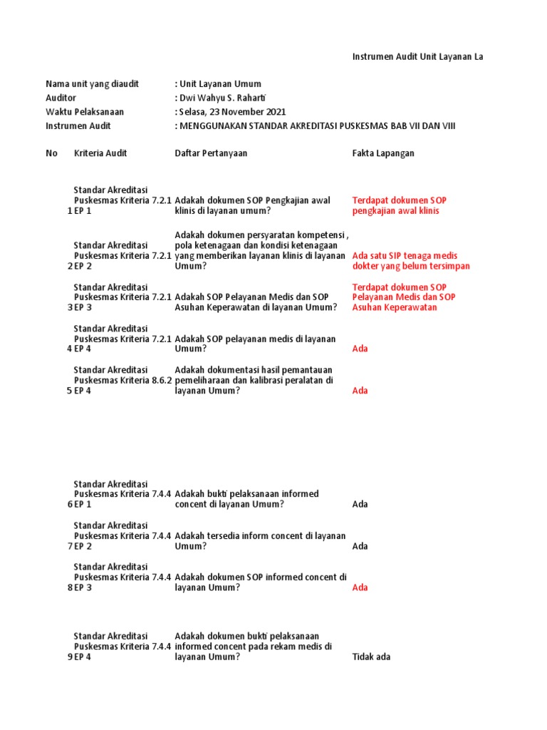 Laporan Audit Internal BPU UKU | PDF