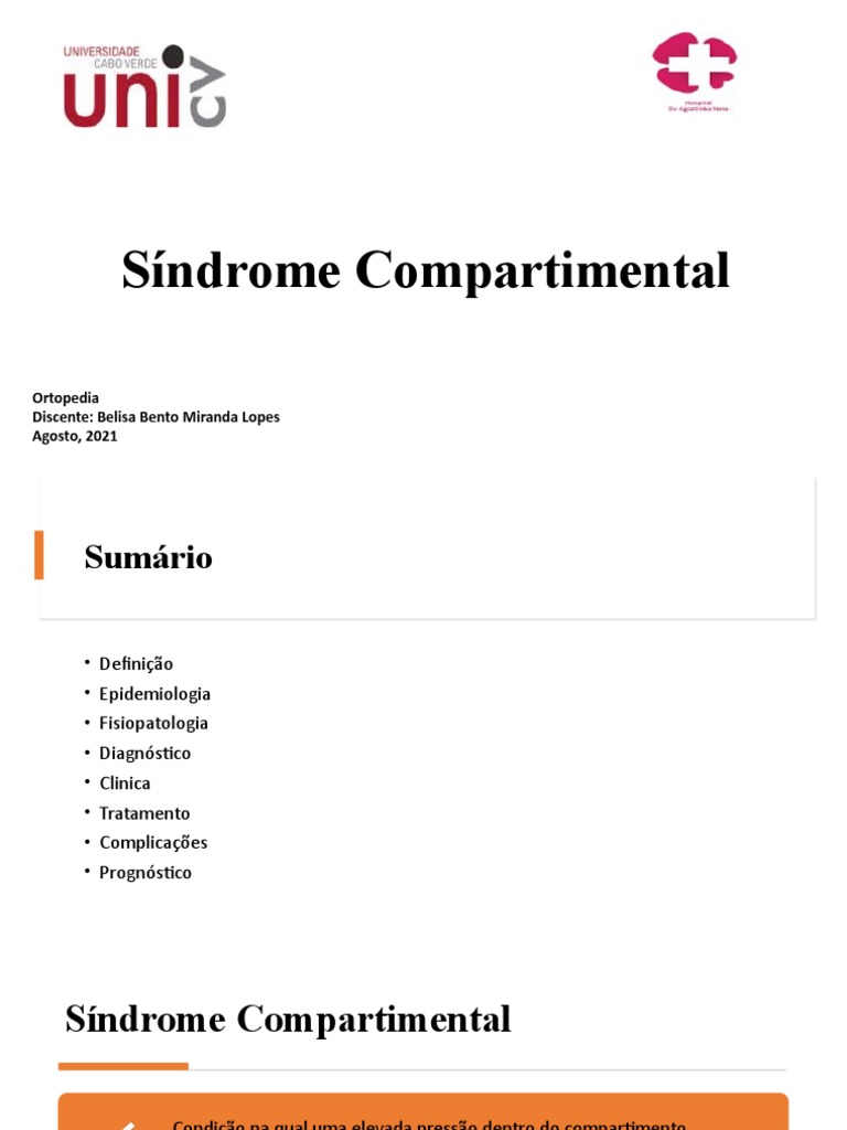 Síndrome Compartimental: Guia Médico | PDF | Isquemia | Remédio