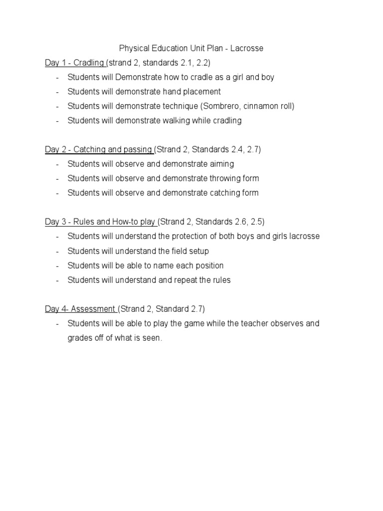 Education Unit Plan | PDF | Sports & Recreation | History