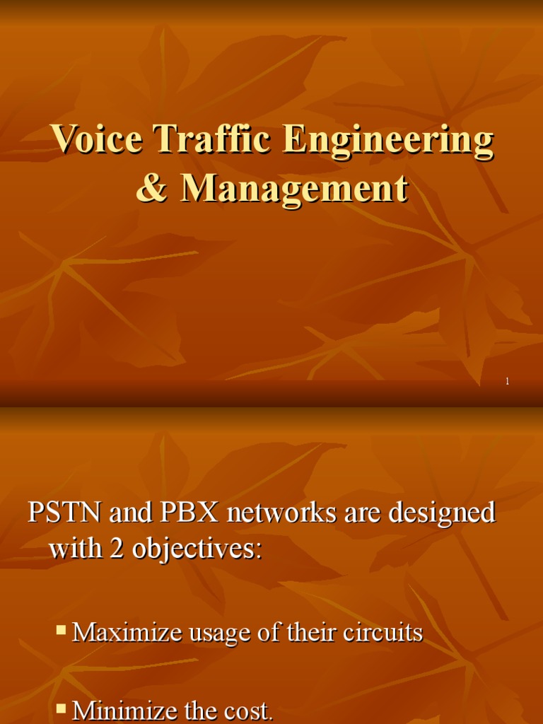 Voice Traffic Engineering Management | PDF | Traffic | Information Age