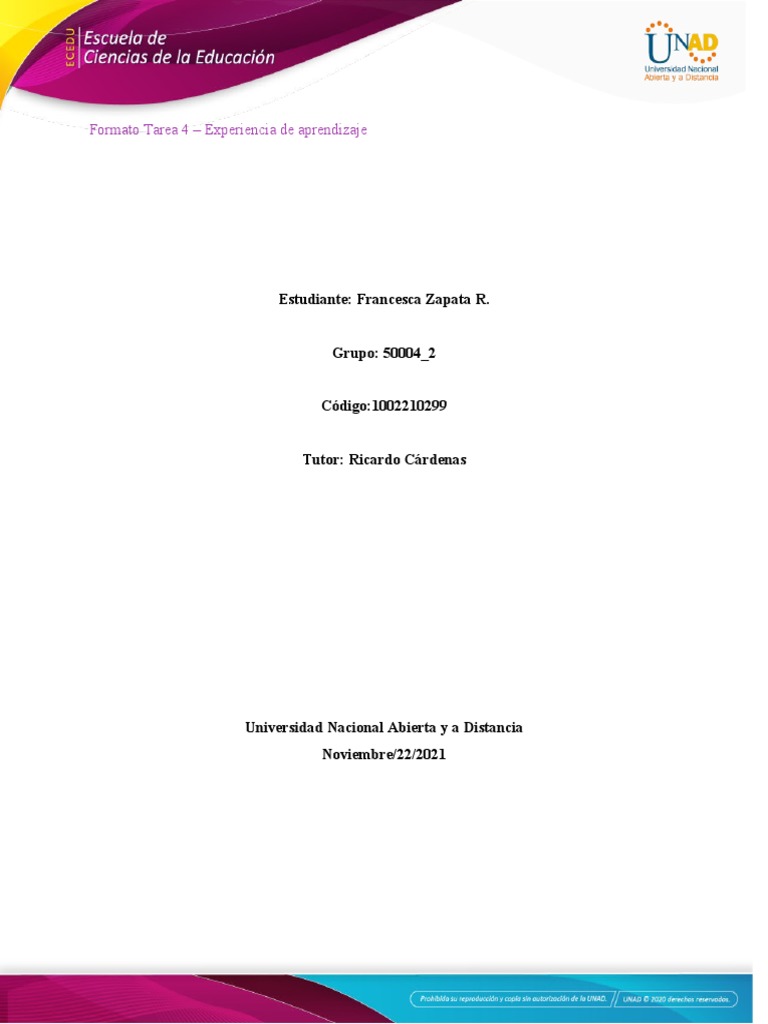Formato Tarea 4 (1) Epistemologia Corregido | PDF | Aprendizaje | Educación de la primera infancia