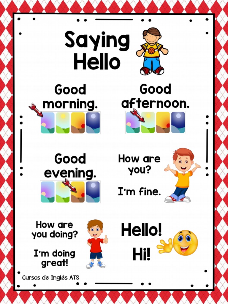 Saying Hello and Goodbye Cheat Sheet | PDF | Artes del Lenguaje y ...