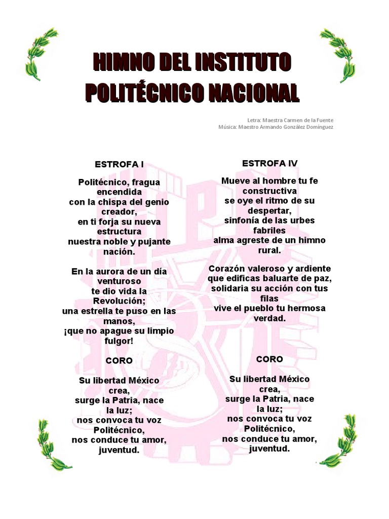 Letra Himno Del Ipn | PDF