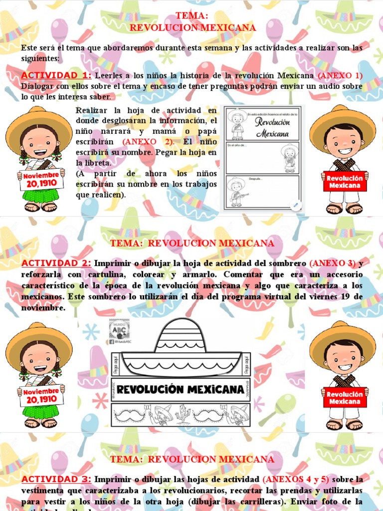 Actividades Revolucion Mexicana | PDF