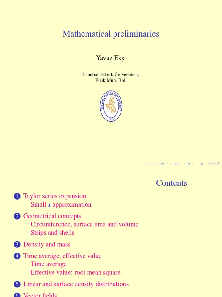 Mathematical Concepts and Approximations | PDF | Flux | Area