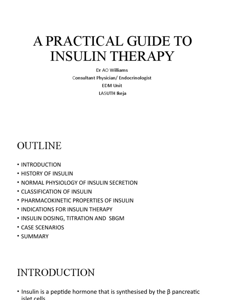 A Practical Guide To Insulin Therapy | PDF | Insulin | Hyperglycemia