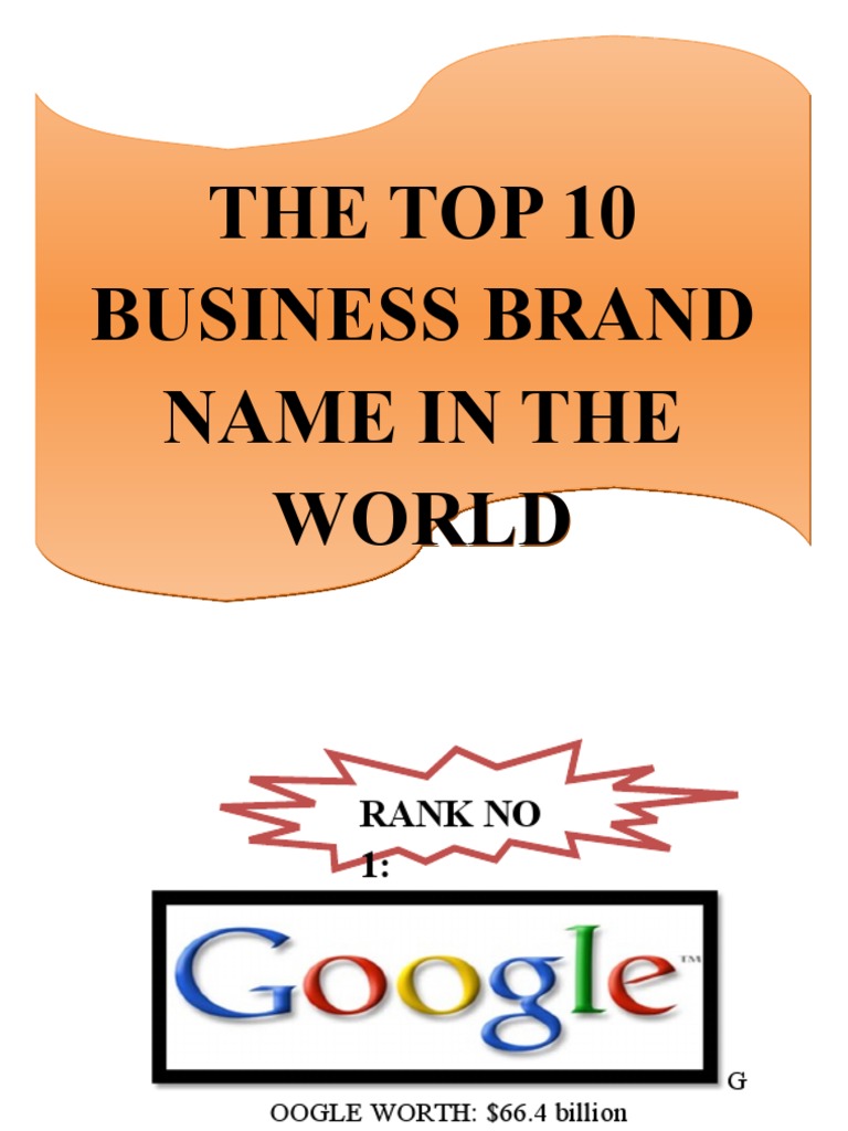 Top 10 Brands in The World | PDF