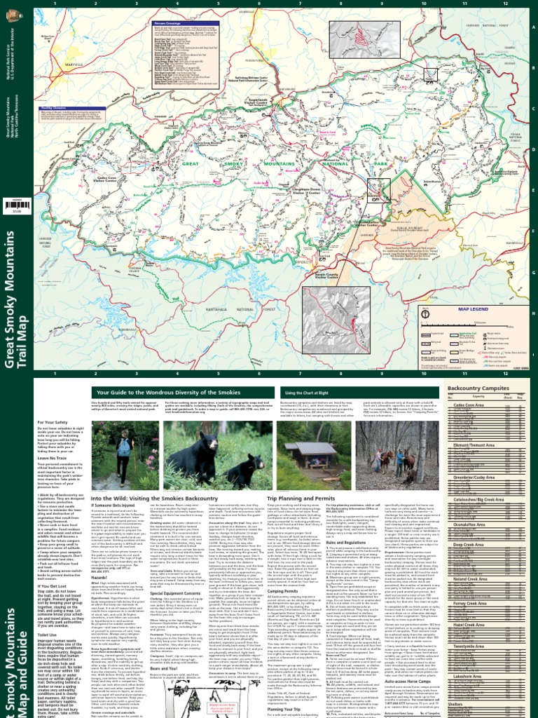 Great Smoky Mountains National Park Trail Map | PDF