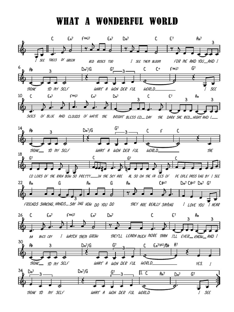 What A Wonderful World | PDF