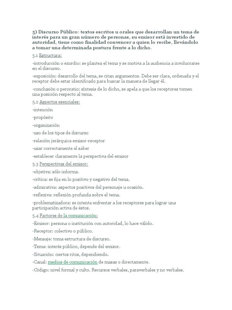 Elementos Del Discurso Publico | Descargar gratis PDF | Discurso ...