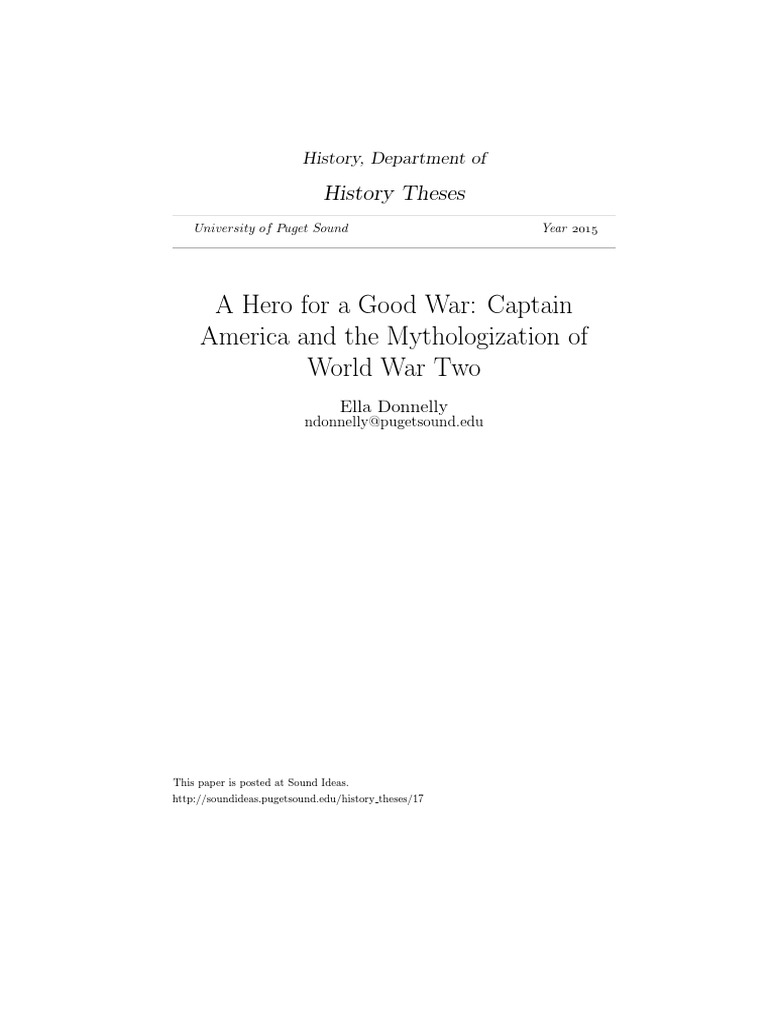 Captain America & WWII Mythology | PDF | Superman