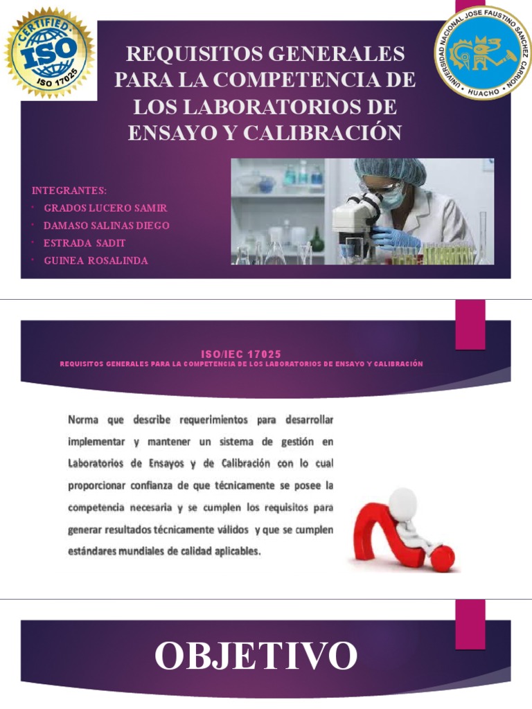 Requisitos generales para la competencia de laboratorios de ensayo y calibración según la norma ...