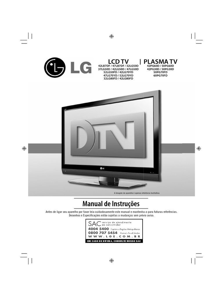 Manual TV LG | PDF | Televisão digital
