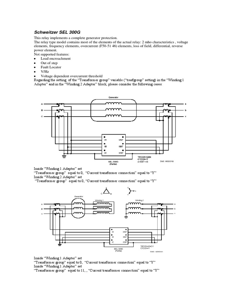 Sel 300G | PDF | Transformer | Relay