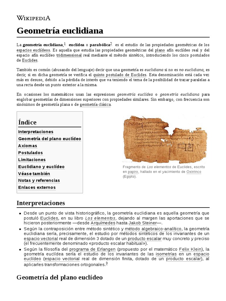Geometría Euclidiana | PDF | Geometría euclidiana | Matemáticas