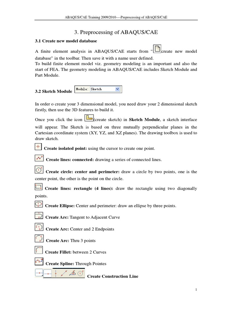 ABAQUS/CAE Training 2009/2010 - Preprocessing of ABAQUS/CAE | PDF ...