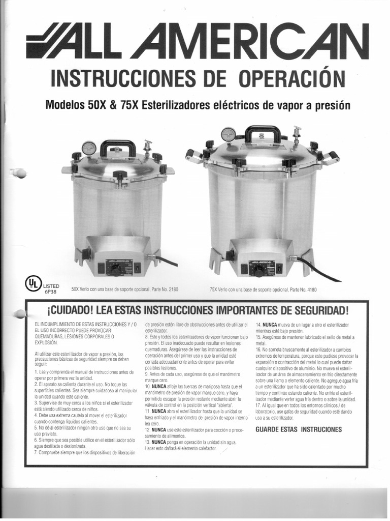 Manual Autoclave ALL AMERICAN | PDF