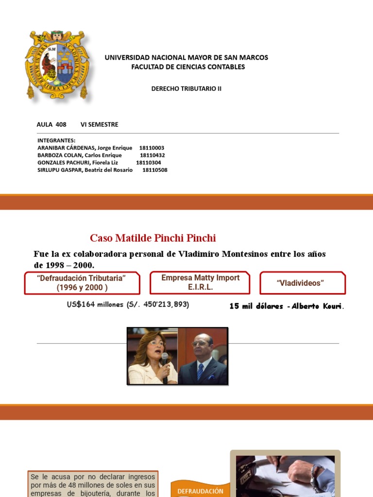 Caso Pinchi Pinchi - Grupo 6 - 408 | PDF | Derecho penal | Crimen y ...