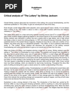 By Shirley Jackson: "The Lottery" (1948) | PDF