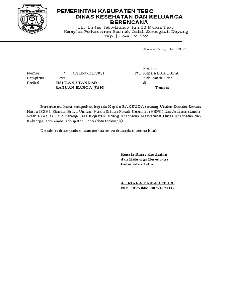 Surat Usulan SSH | PDF